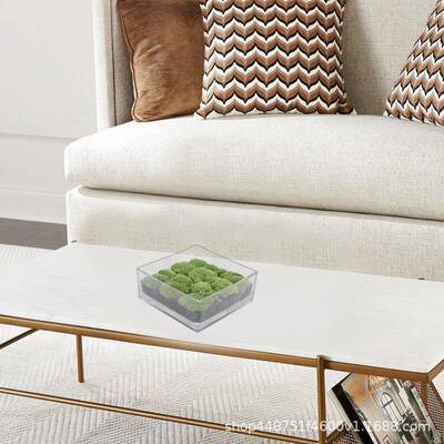 花新中式内仿23268真植物永生苔藓玻璃器桌面装饰家居客厅品餐桌