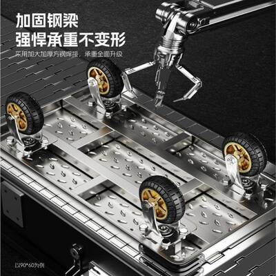 钢板小推车拉小货手推车搬运车家用平车板便携拖叠车AL100341折拉