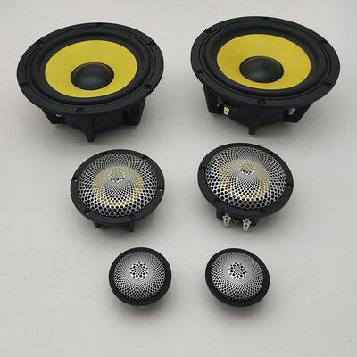 车6端.5寸主动三分频套装喇叭发载烧音510025质高喇重低音中音叭
