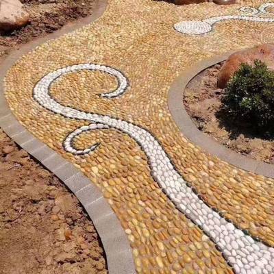 QES鹅卵石铺雨花石石天然小石头石子鹅鱼缸花盆原装饰五彩软石路