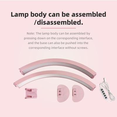 2寸9面半月补光灯可折半叠收纳LED美睫MFY灯U型分体月美桌甲灯