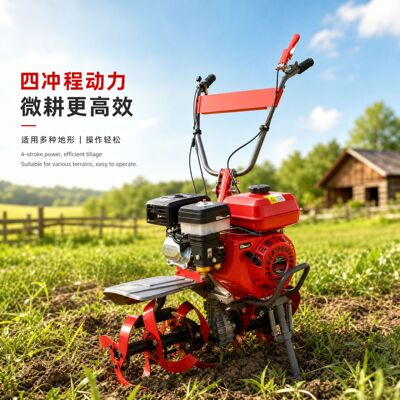 170-F四冲程水旱两用微耕机齿轮箱铸铁油离合耐用农耕帮手