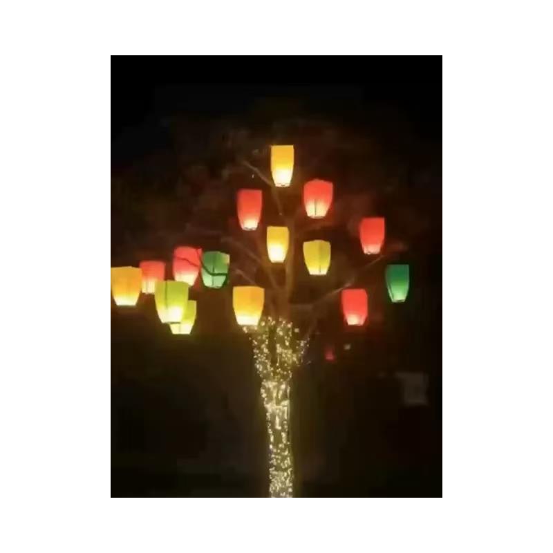 许愿灯笼孔明灯发光灯笼春节景区步行街商场街道亮化工程装饰灯笼