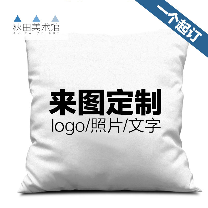 DIY个性抱枕头沙发汽车靠背垫来图定制照片真人写真插画企业logo