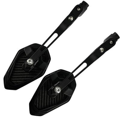 定制托车改装后摩视镜倒车辅镜电动碳车真纤75178助维铝合金高清