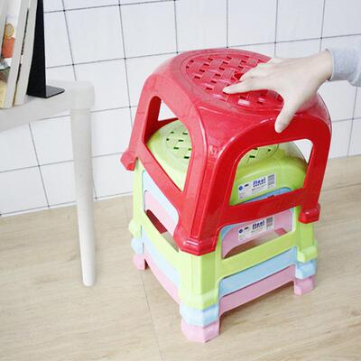 PP滑塑凳料加厚加固保健DZ-031D凳透气四脚矮凳脚中凳高凳换鞋防