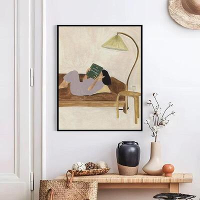 北欧简装饰画奶油ins约喷绘油250502画客厅艺术感风玄道关过小众