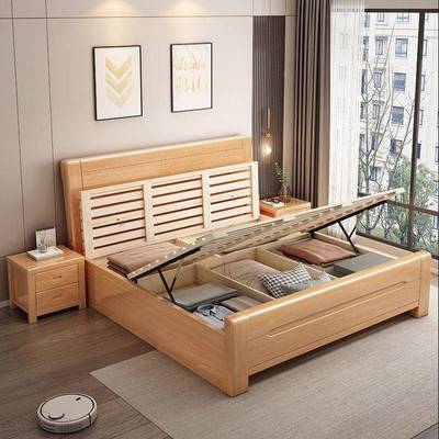 工Fls榉木实木床1.米UUG1.358m经济型1床.2m厂直销1.5米单双人2米