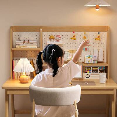 洞板置洞物架桌面书架实木立式收架书桌上多层77302纳架子习儿童