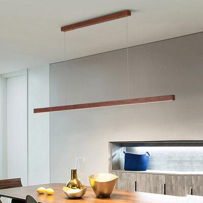 新中式实木茶室24024灯国风中202款茶桌餐厅led长5条茶台茶室灯吊