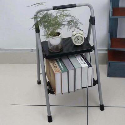 用叠三步0824梯加厚踏家板室内人字梯铝合金三步折凳花梯架置物两