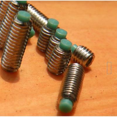 环胶保绿色机头米螺丝,草绿色塑头胶头紧定螺ITD丝,出口绿色尼龙