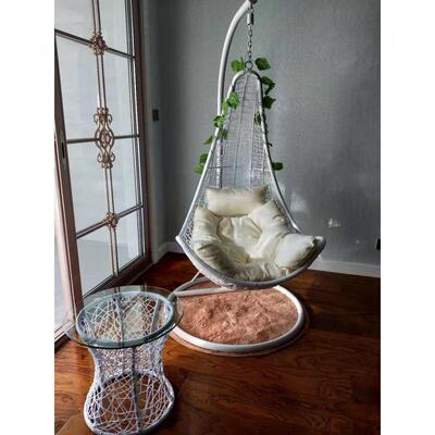吊篮椅秋千吊铁艺摇篮成人鸟小巢阳台卧室内椅AL102381摇椅休闲吊