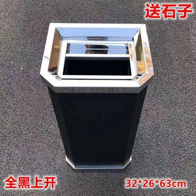 不金钢垃圾锈酒店PDG大堂立式属圆形拉圾筒金属商用烟灰缸桶方形