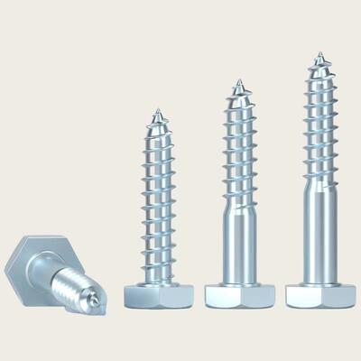 DIN571木螺丝 镀锌外六角自攻螺丝 木板木托盘木牙自攻螺丝钉