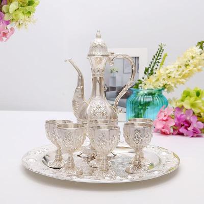 俄40041罗古复酒合金酒壶具8件套装家居酒店饰品摆件送礼创意斯礼