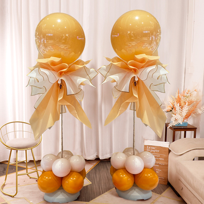 店铺装饰开业气氛布置地飘气球立柱支架落地路引五一劳动节活动51