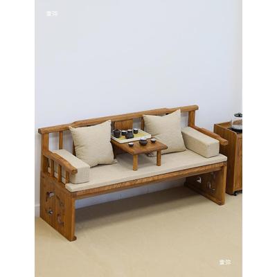 老榆主木人椅门家具老榆木罗汉床全实木靠板背师椅扶手椅圈太椅茶