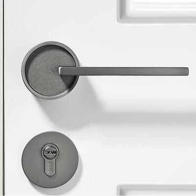 特北欧门锁室内卧代室静音门锁现简分约磁吸房门IWY锁黑色体房门