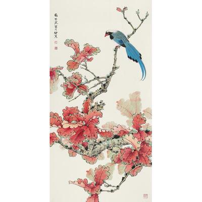 《红叶绶带》田世FSQ3光人画国画0名*59m名包邮