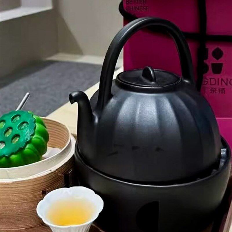 新中式茶饮茶具石墨棱纹提梁壶出品壶套装可明火煮茶壶温泡花茶壶