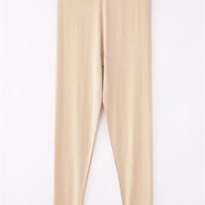 新一步女超薄秋裤加肥加大码衬裤小鹅羽绒蛋白发热打底单裤22182