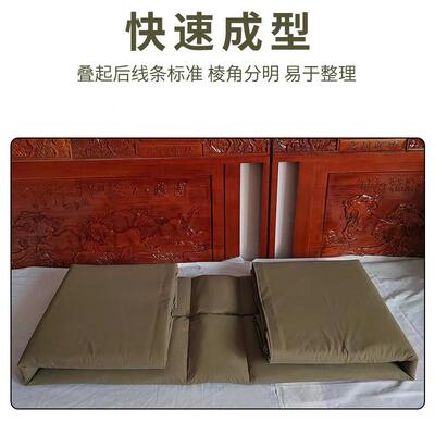 定型被务标准成型内腐棉被豆子块56517被单人训练被子叠被源头厂
