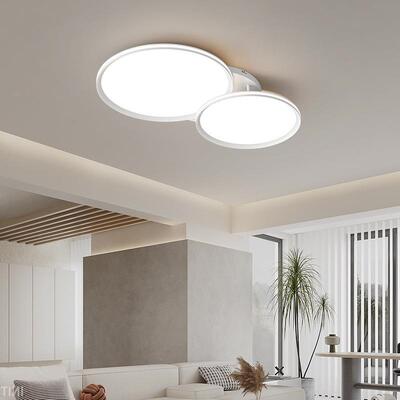 全光谱d客厅简灯现代大气护47565吸顶灯le超亮眼圆形极主卧房间灯