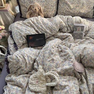 类床罩品四件套2025新F99S558S纯棉被A套被床笠床单宿舍学生三款