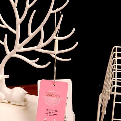 双插吊粒服装服饰塑料绳吊童装UAQ男空装白圆柱形桶通状用吊牌绳