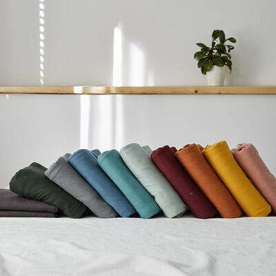 A类纯色床天竺棉柔床38621笠单件软单床垫保护套针织棉床罩床jω