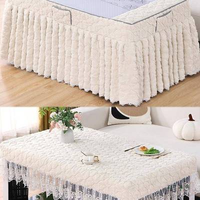 电F98H6685烤炉罩套长方形冬季加厚加绒塔绒纯芙茶几罩火电色暖炉