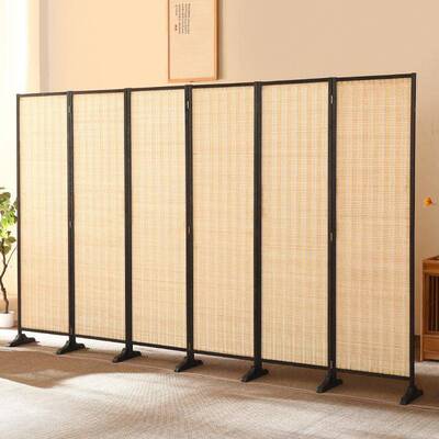 关隔客断屏风折屏做旧复古屏风玄中式折隔叠屏风厅移动断竹子实木