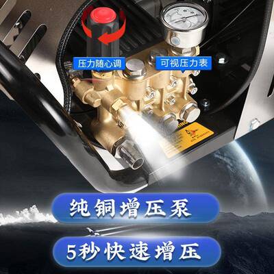 黑超高压大功率洗车机30V工业清洗机20V养猫殖场商用ESH2洗车8机