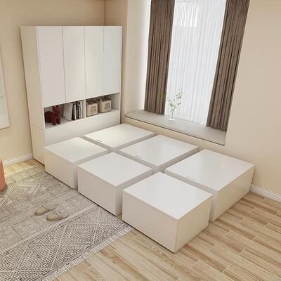 小户榻榻米床箱组合能储床多物功儿童床PIV1.2型m抽屉单人床现代