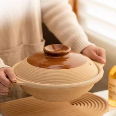 用黄焖浅鸡锅粉丝煲仔饭专用老式土砂锅炖耐商高温干烧陶瓷朴拙浅