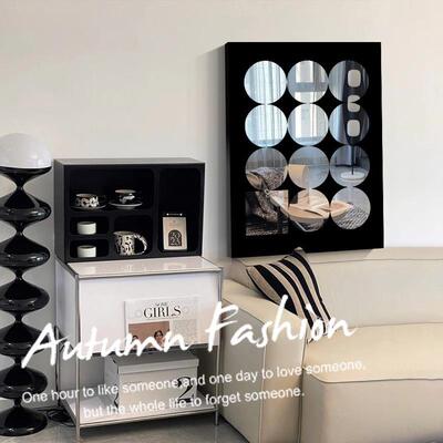 北JZH2023-欧高感客厅装饰画桌面摆子画术镜画餐厅卧室级ins风创