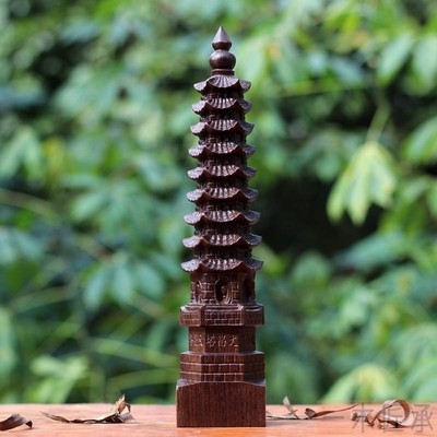 十三层木塔越南沉香木雕文昌塔送礼长辈摆放九层塔中式工艺品摆饰
