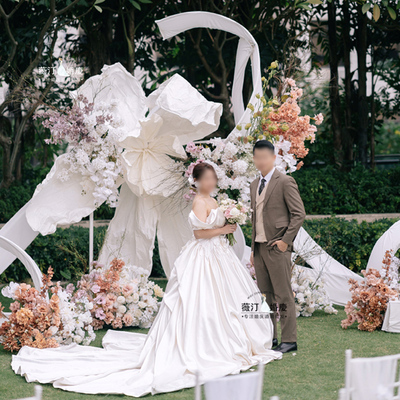 纸花美塑花纸艺手工褶皱纸花大型婚礼舞台迎宾花装饰橱窗美陈花艺