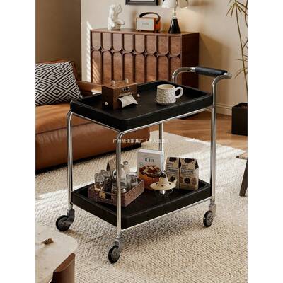木移动小实推车厅沙发边茶几床头柜置XC-811BJ物收纳架复古中风零
