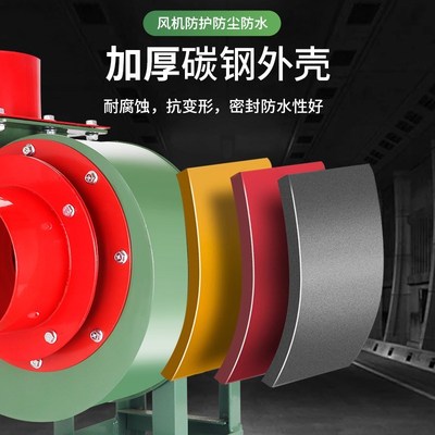 厨房专用CF离心风机220V静音抽风排烟工业380V蜗牛强力抽烟排风机