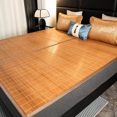 竹席夏米凉叠席空调席.5床折席1.QQU8米床家1用单双人