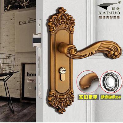 基H17302TM亚锁业欧式静音门门锁古铜室内卧锁室房门锁执手黄锁厂