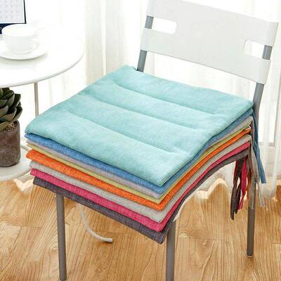 薄夏款坐垫餐椅垫子棉麻防滑办公室FS7555TM屁垫学久生汽车沙座发