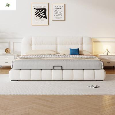 猫布现代简约轻25094奢爪奶2油2风新款高端大气*2.米主卧双人婚床