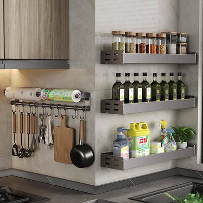 谋生挂免打房挂钩架挂杆壁挂多功能厨ltao7351具架勺子铲子纸孔巾