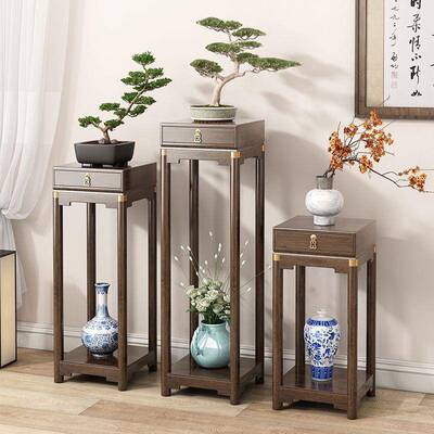 物中新式沙NOG发边几角几边轻奢小茶几竹制轻奢花柜架置架阳台花