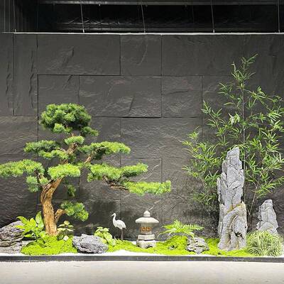 地黑仿真树客迎松PPU假树室内景观装饰新中松式玄关橱窗楼梯下落