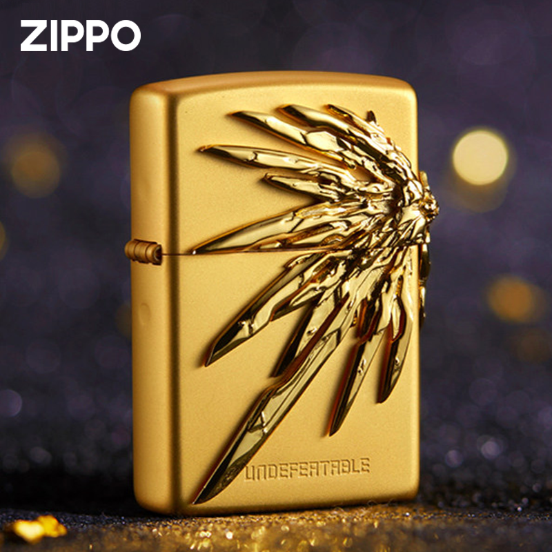 Zippo防风煤油打火机官方正品祈光之翼生日礼物送男友实用男士