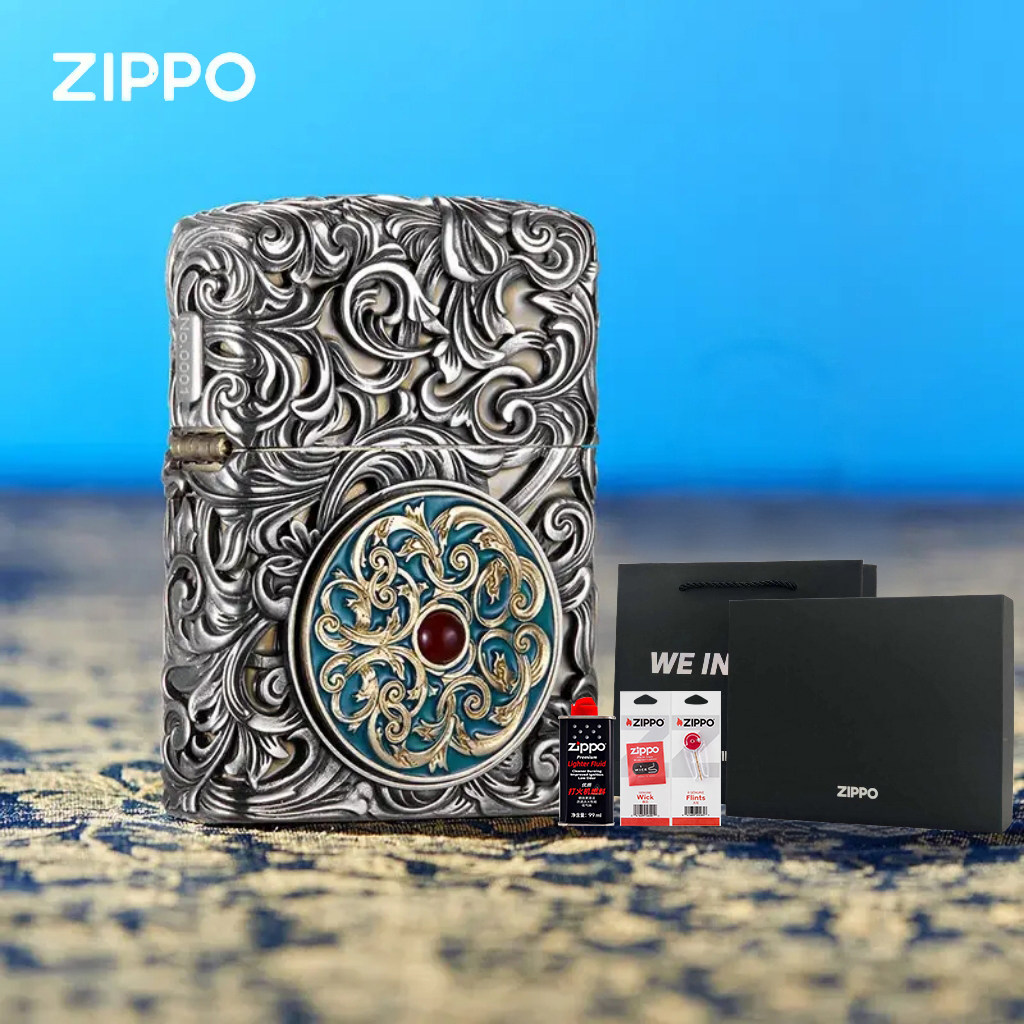 Zippo防风煤油打火机官方正品唐草万代生日纪念日礼物实用送男友